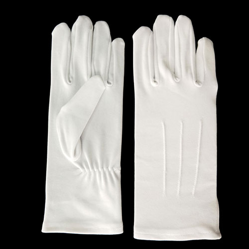 White Nylon Honor 3 Straps Butler Gloves Application